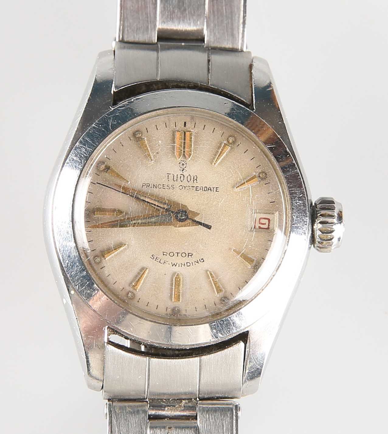 Lot 402 - A VINTAGE TUDOR PRINCESS-OYSTERDATE ROTOR