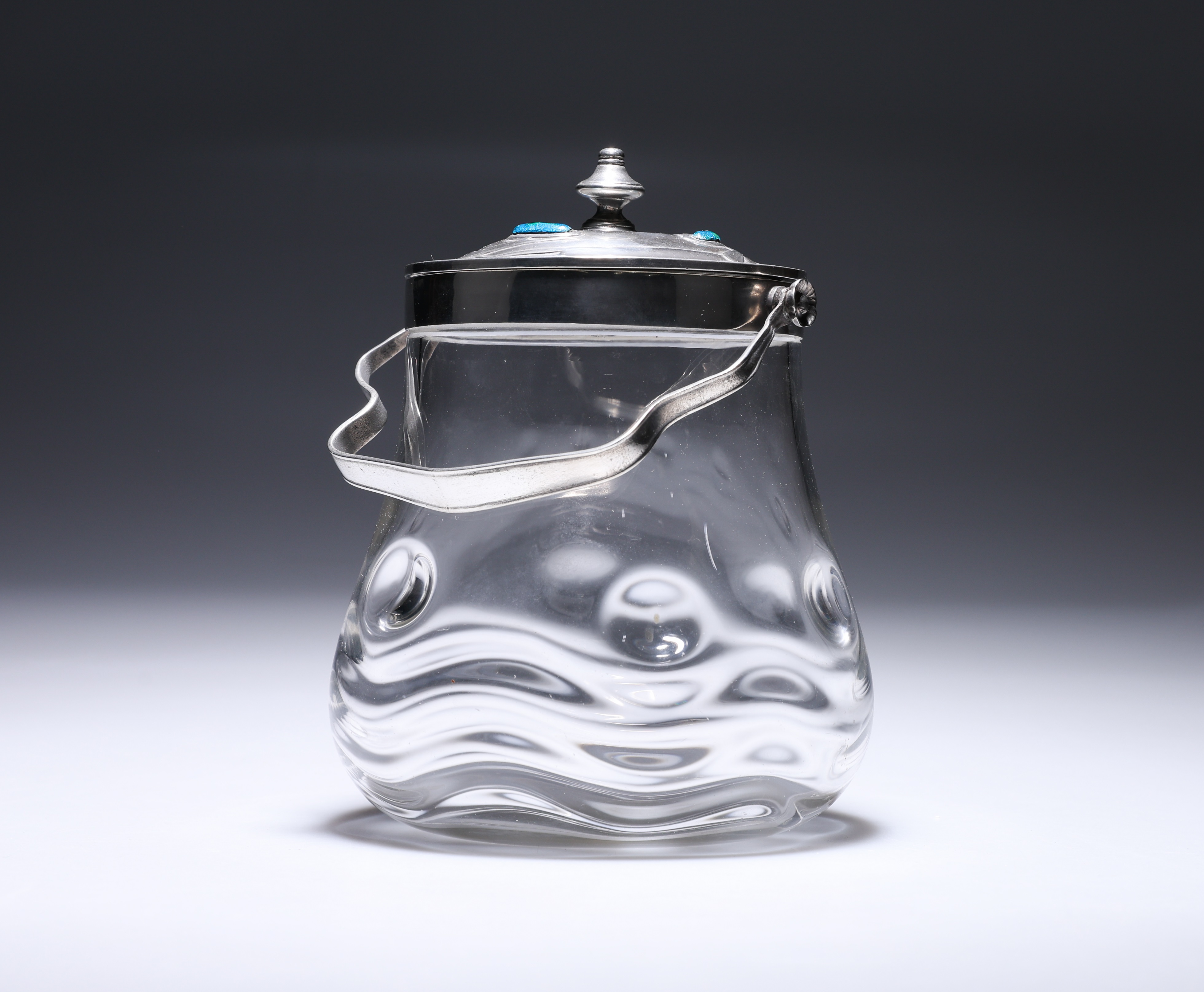 Lot 186 - A RARE LIBERTY & CO PEWTER AND POWELL GLASS