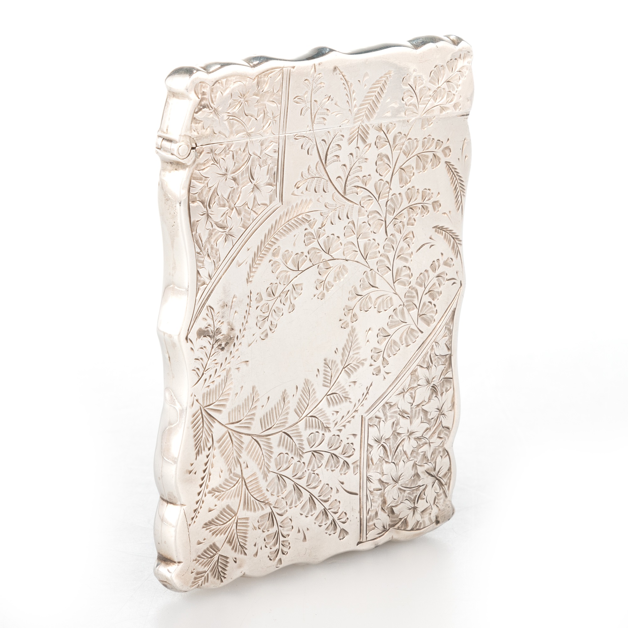 Lot 311 - A VICTORIAN SILVER CARD CASE