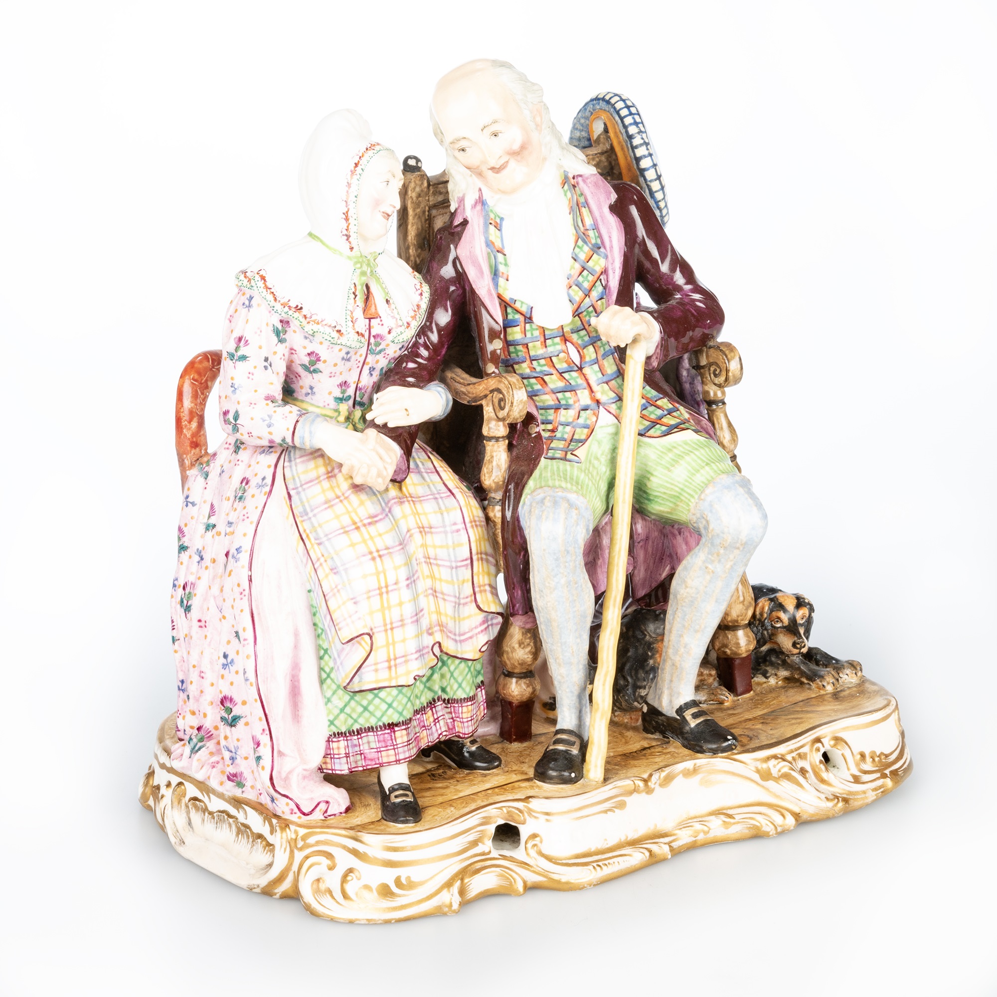 Lot 47 - A RARE MINTON FIGURE GROUP, "JOHN ANDERSON MY