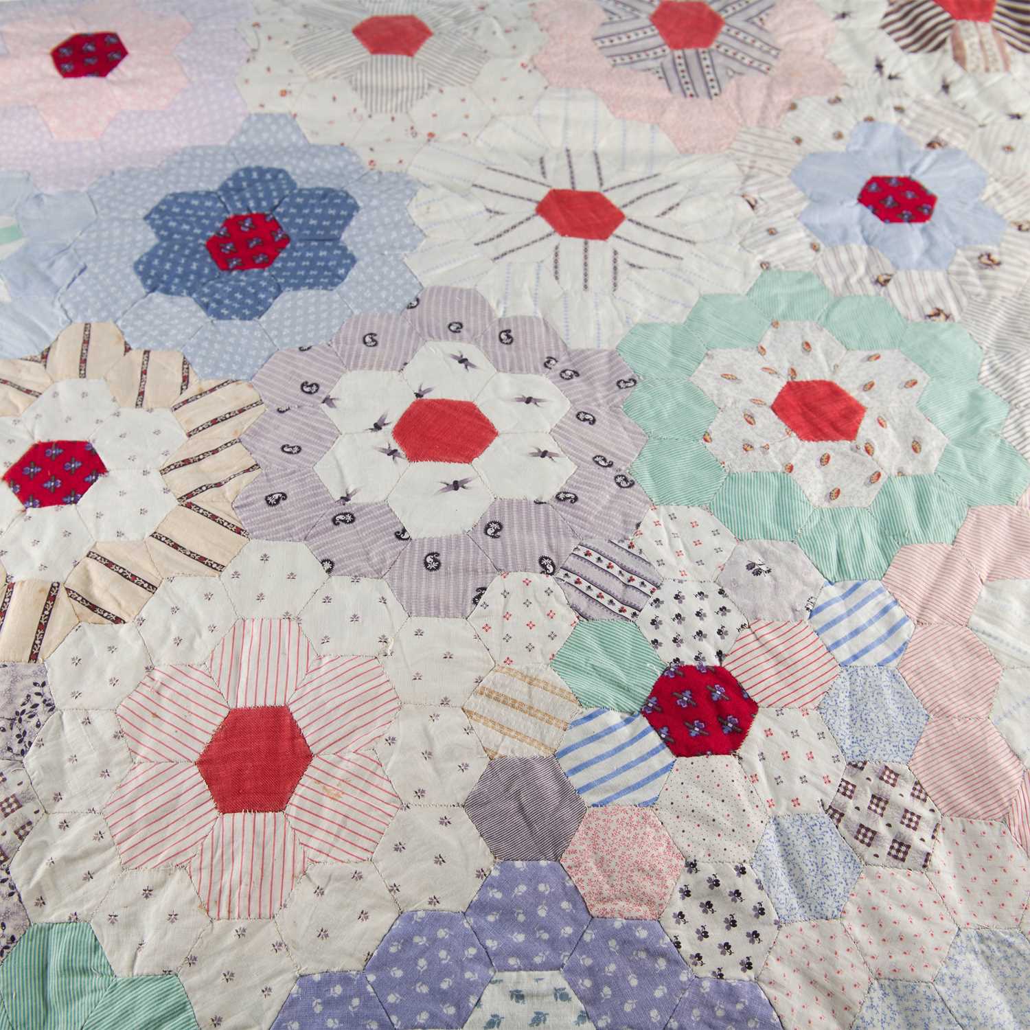 Lot 5 - A LARGE PATCHWORK QUILT, PROBABLY NORTH