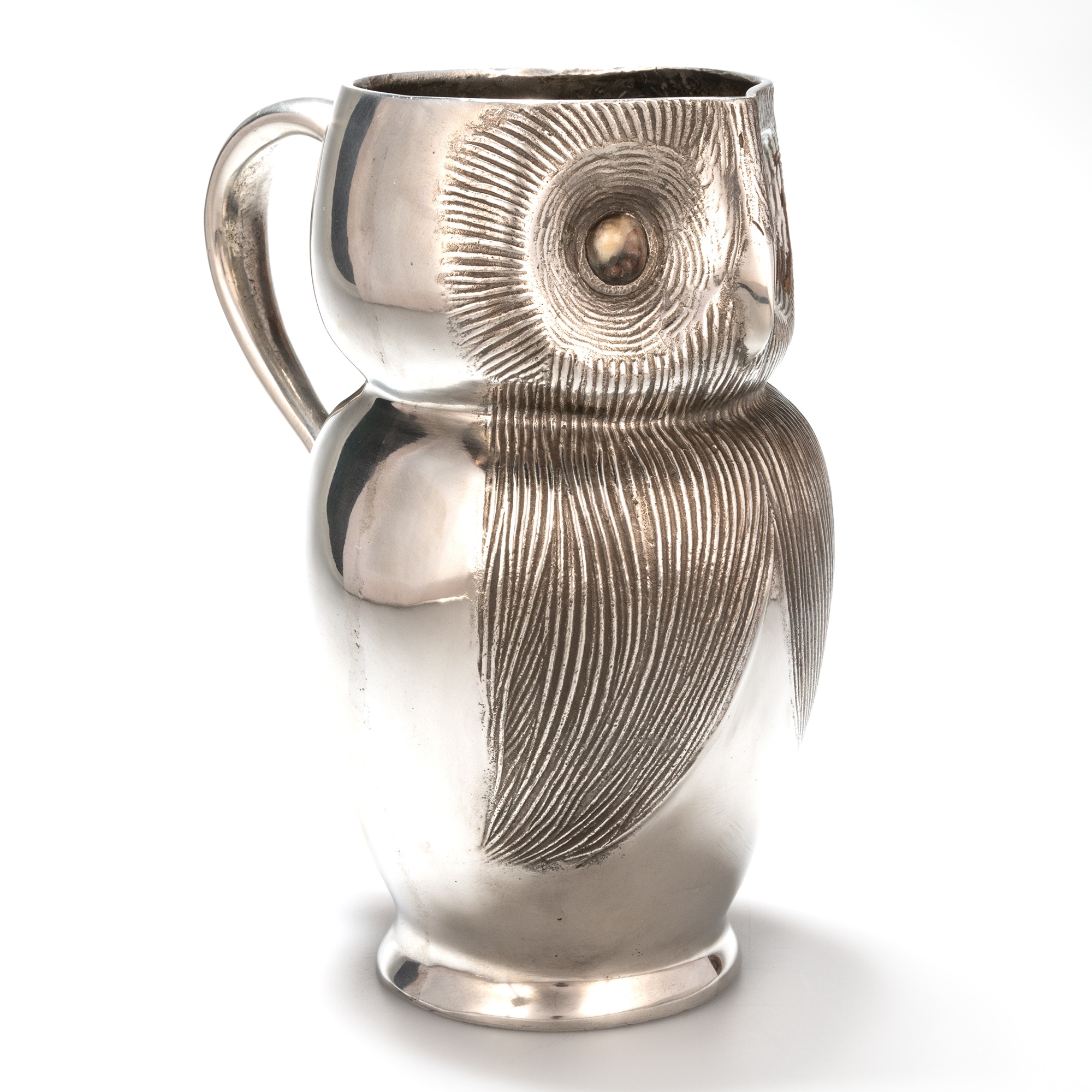 Lot 173 - A LIBERTY & CO TUDRIC PEWTER OWL JUG