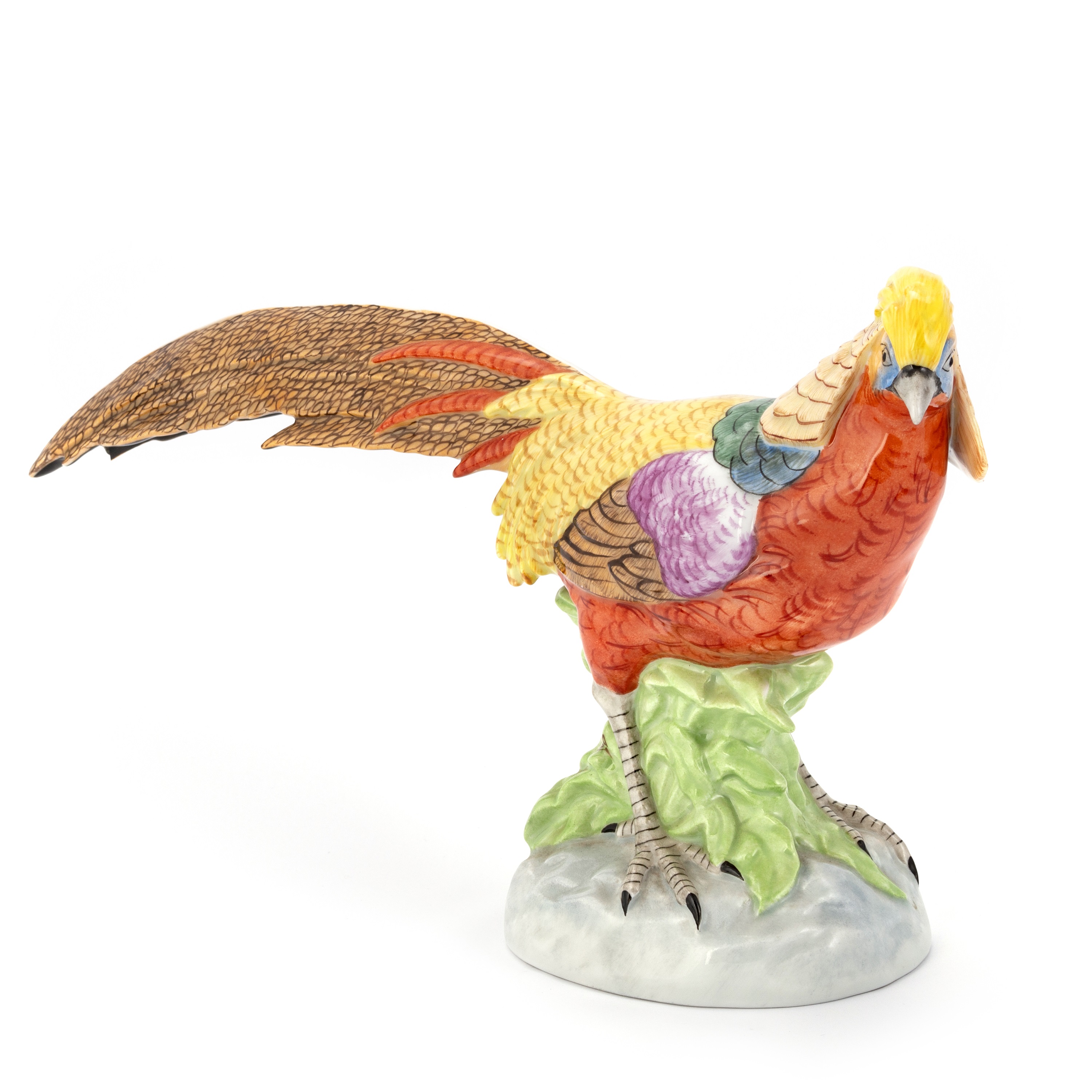 Lot 77 - A PAIR OF DRESDEN PORCELAIN MODELS OF GOLDEN