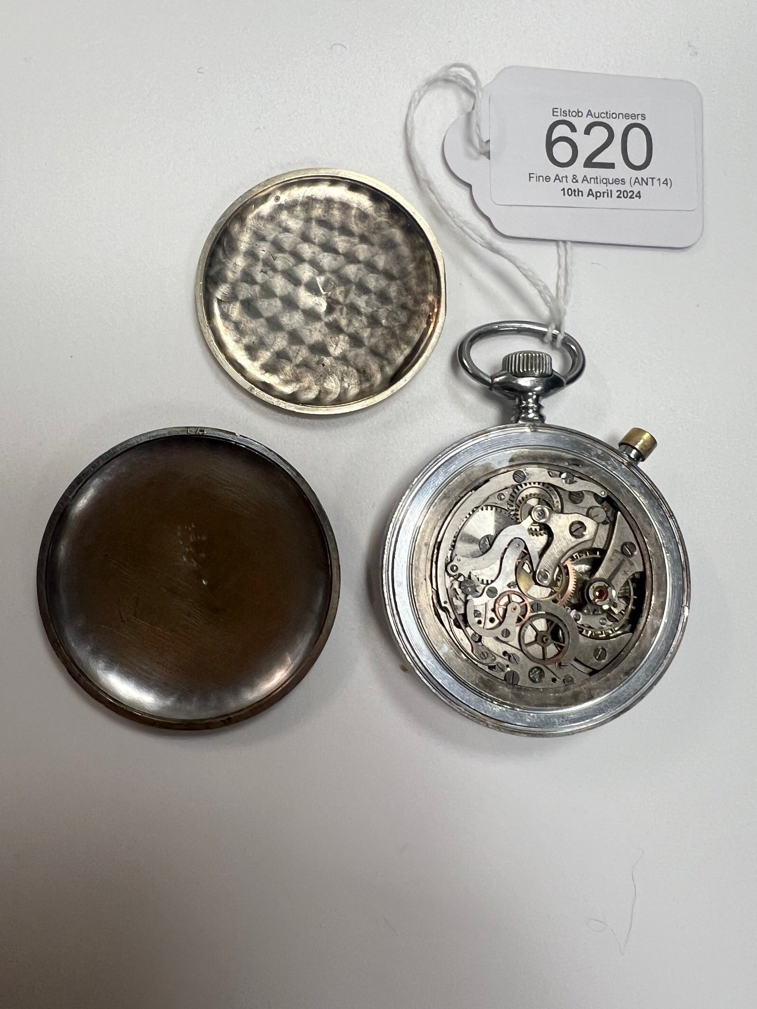 Lot 620 - A HANHART CHRONOGRAPH POCKET WATCH