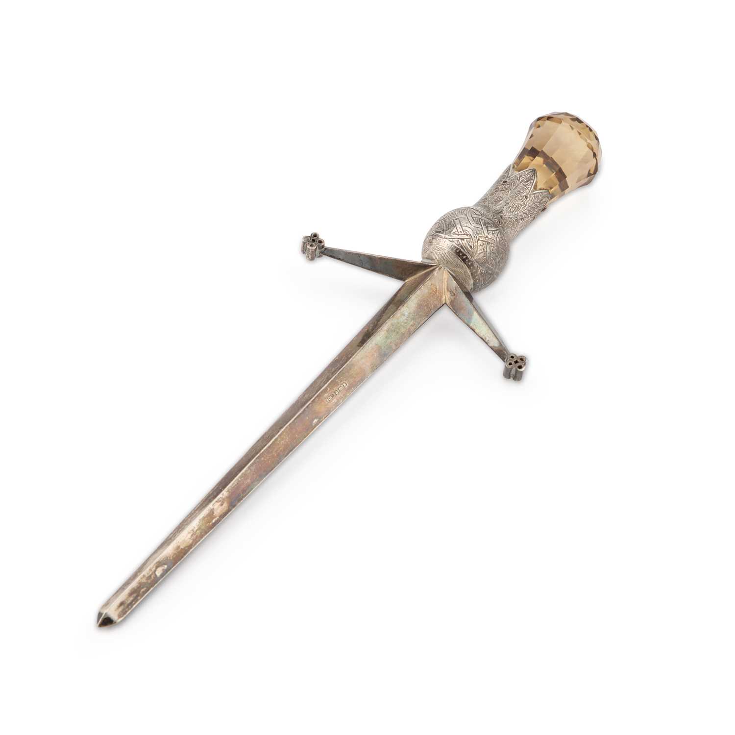 Lot 348 - A GEORGE V SILVER DAGGER