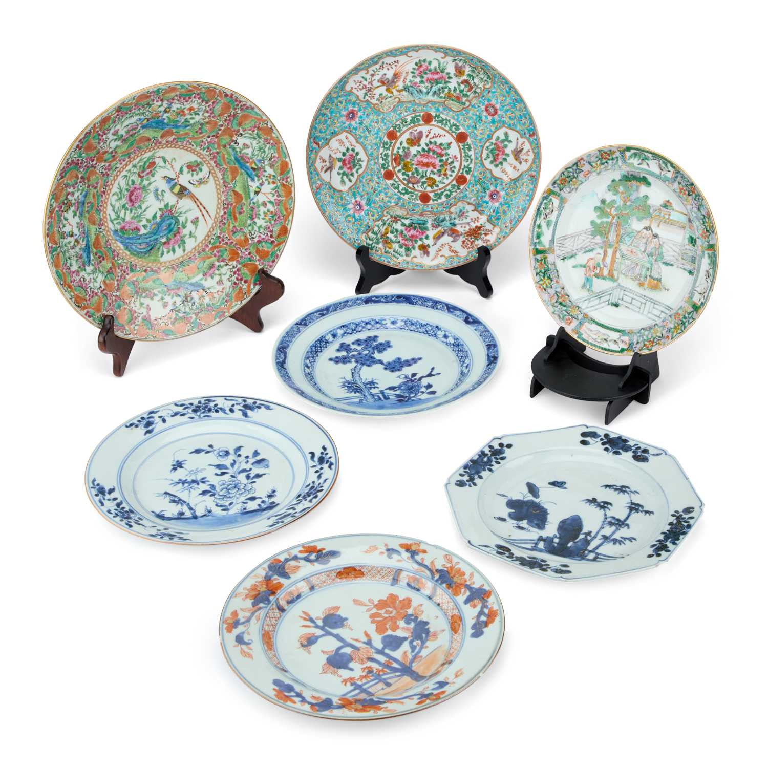 Lot 638 - A COLLECTION OF CHINESE PORCELAIN PLATES,