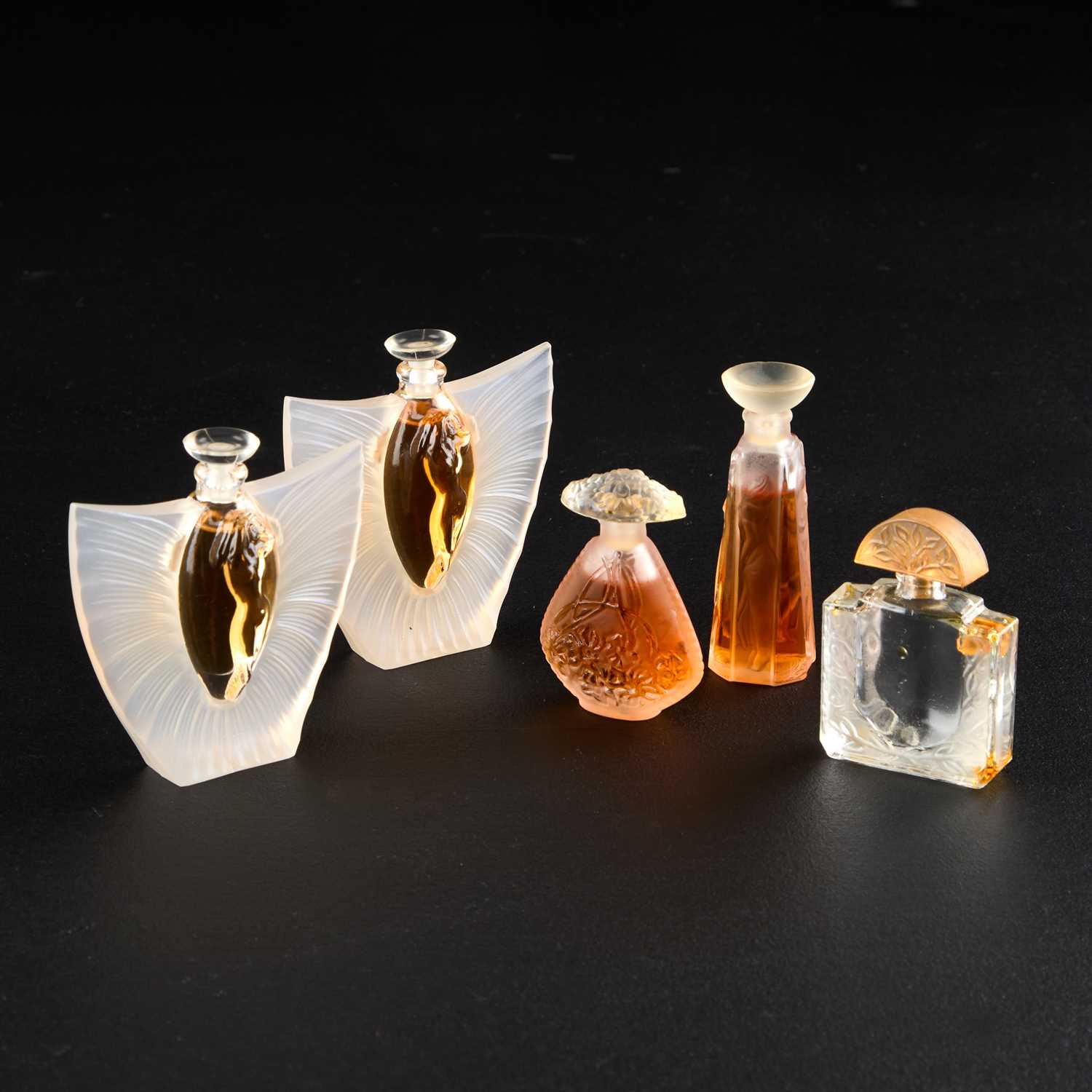 FIVE SCENT BOTTLES