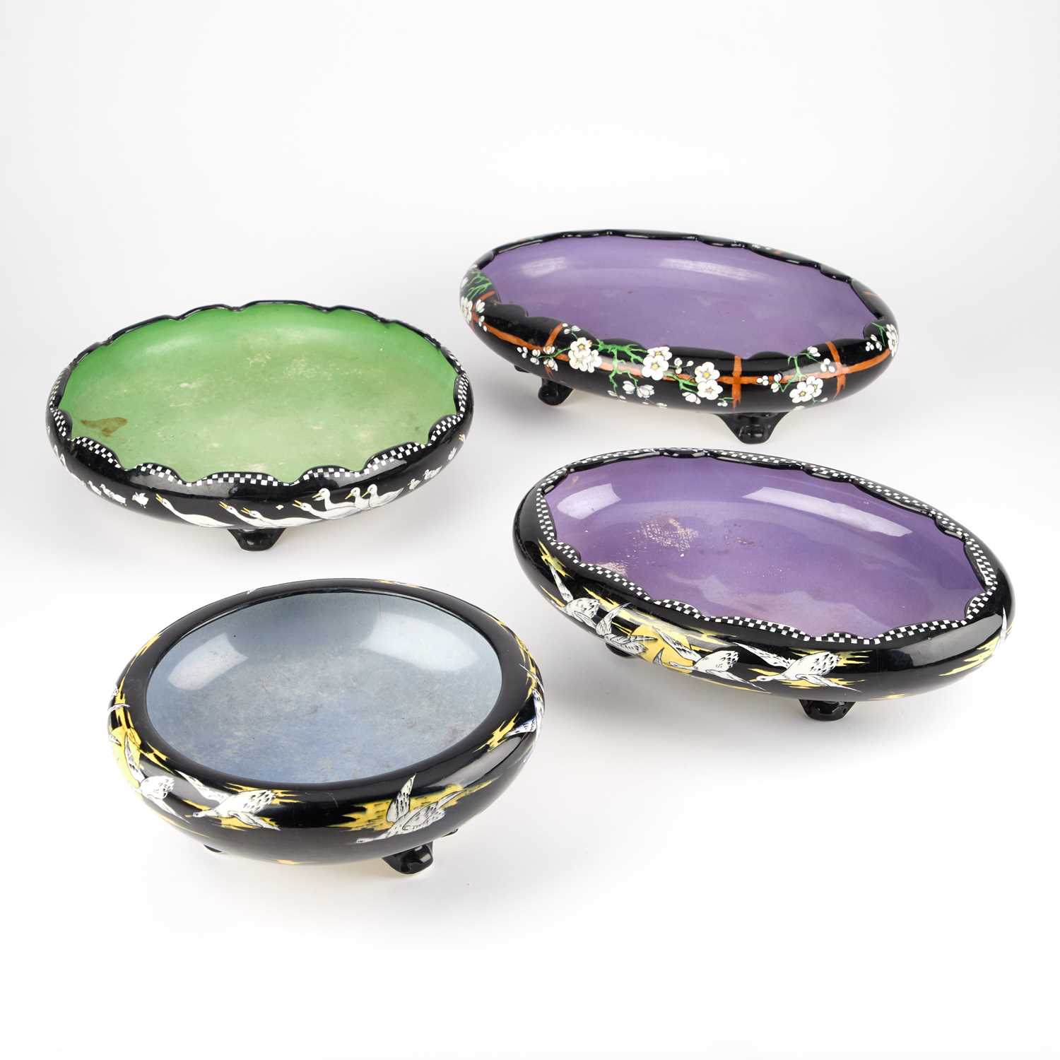 Lot 336 - FOUR ADAMS SOLIAN WARE POTTERY BOWLS