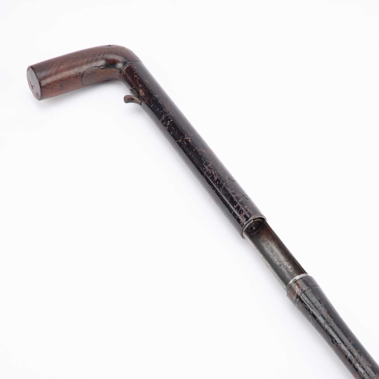 Lot 348 - A RARE WALKING STICK GUN, CIRCA 1900