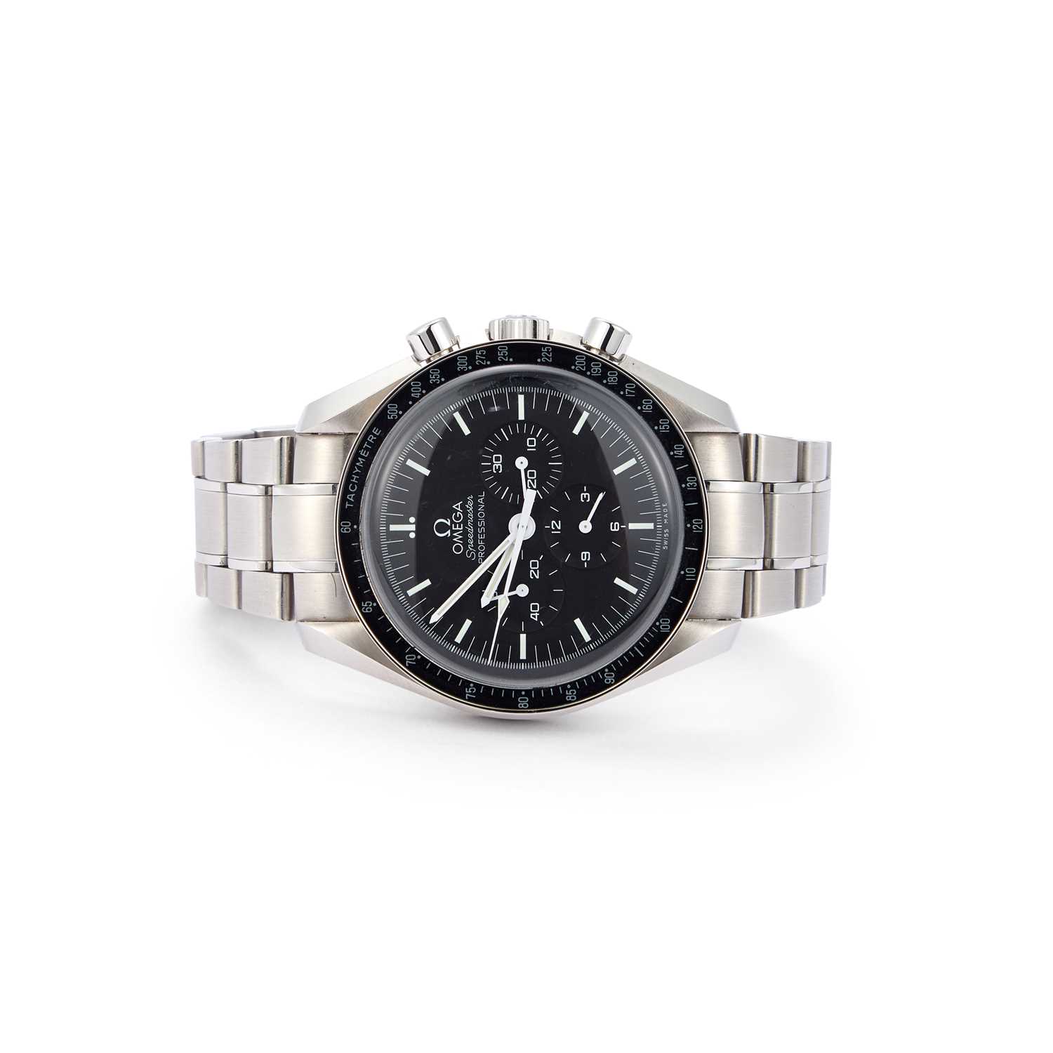 Lot 657 - A GENTS STEEL OMEGA SPEEDMASTER BRACELET