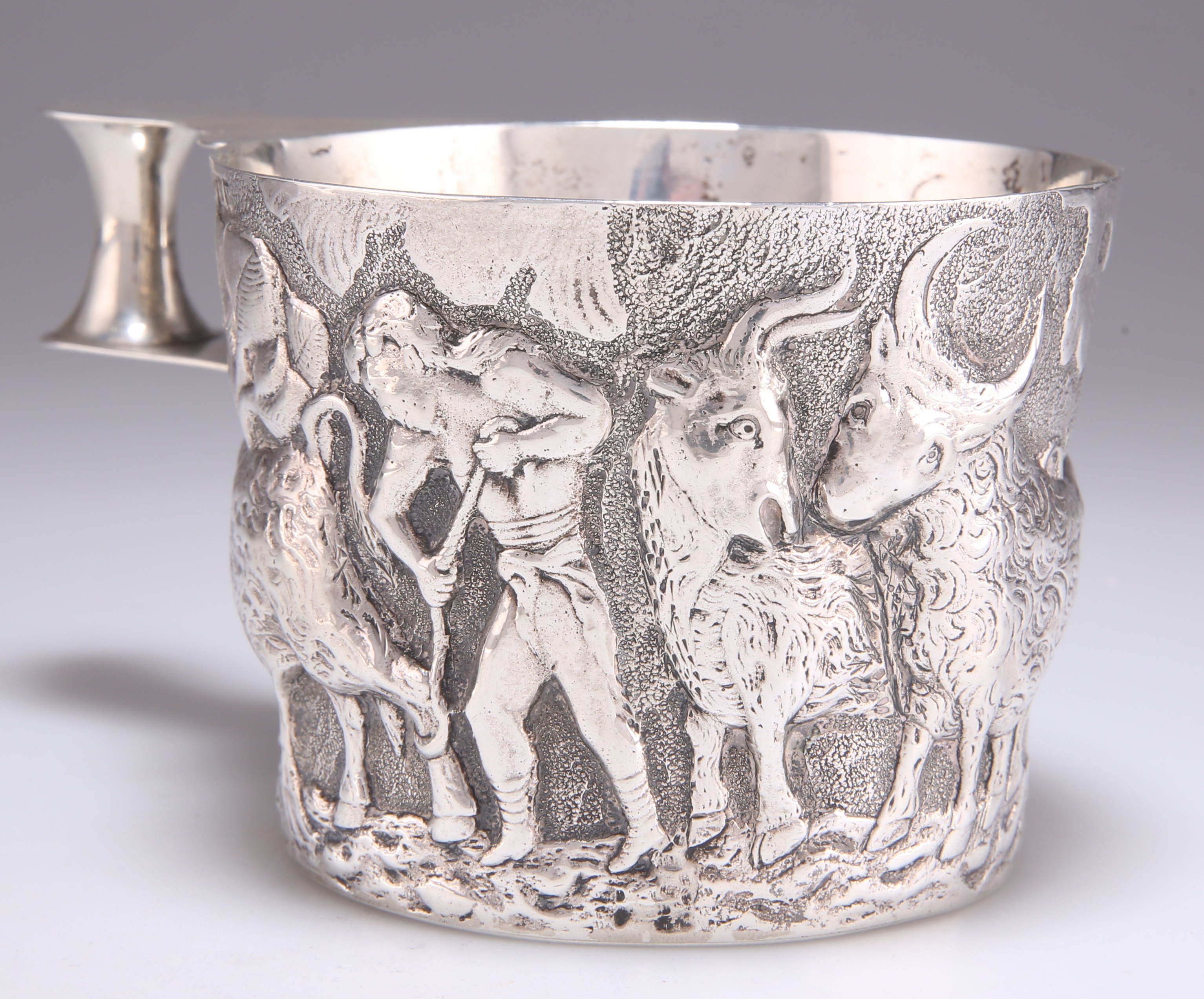 Lot 1395 - A LATE VICTORIAN CAST SILVER REPLICA OF ONE