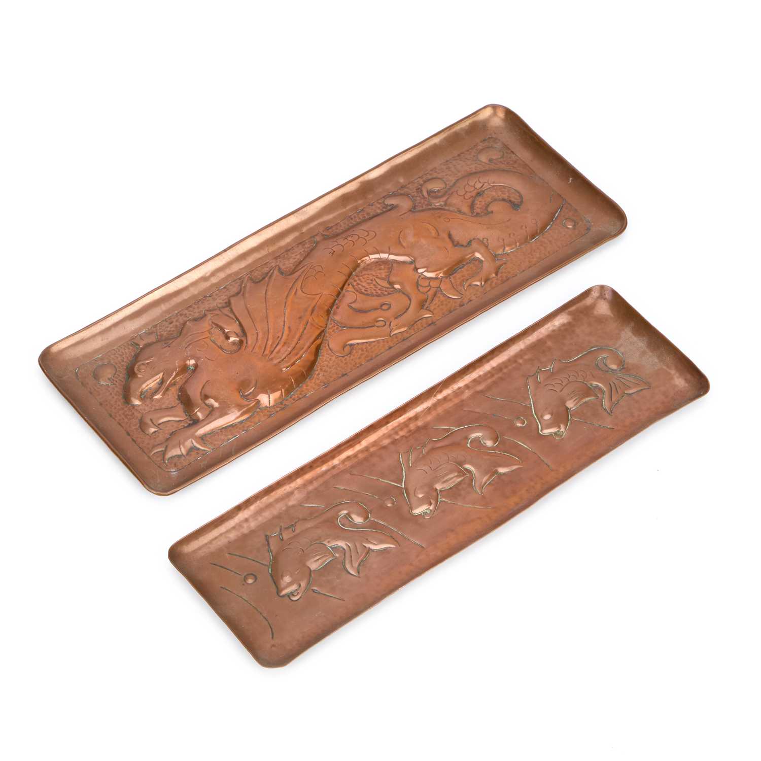 Lot 230 - TWO ARTS AND CRAFTS COPPER TRAYS