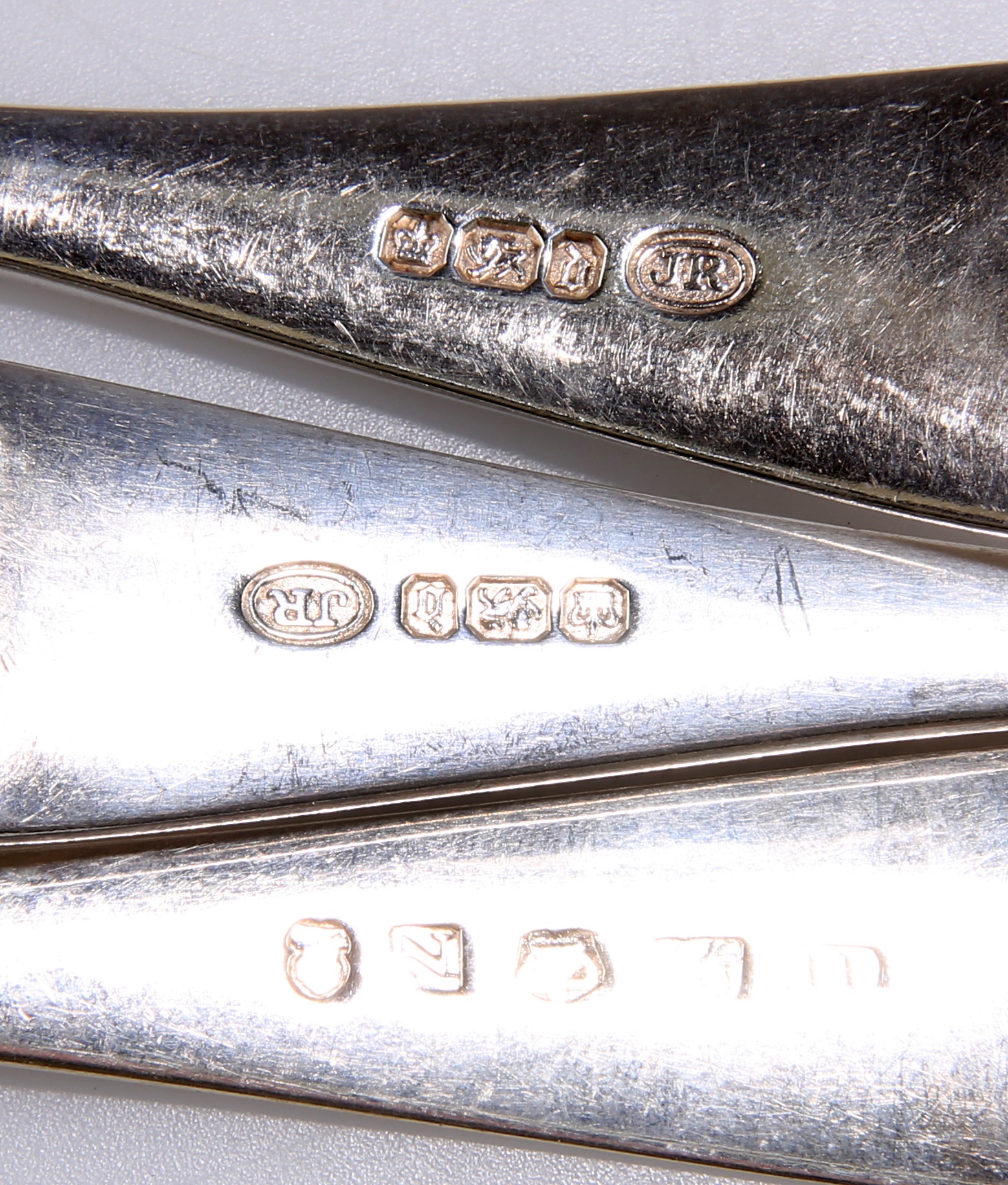 Lot 1173 - THREE SHEFFIELD SILVER OLD ENGLISH PATTERN