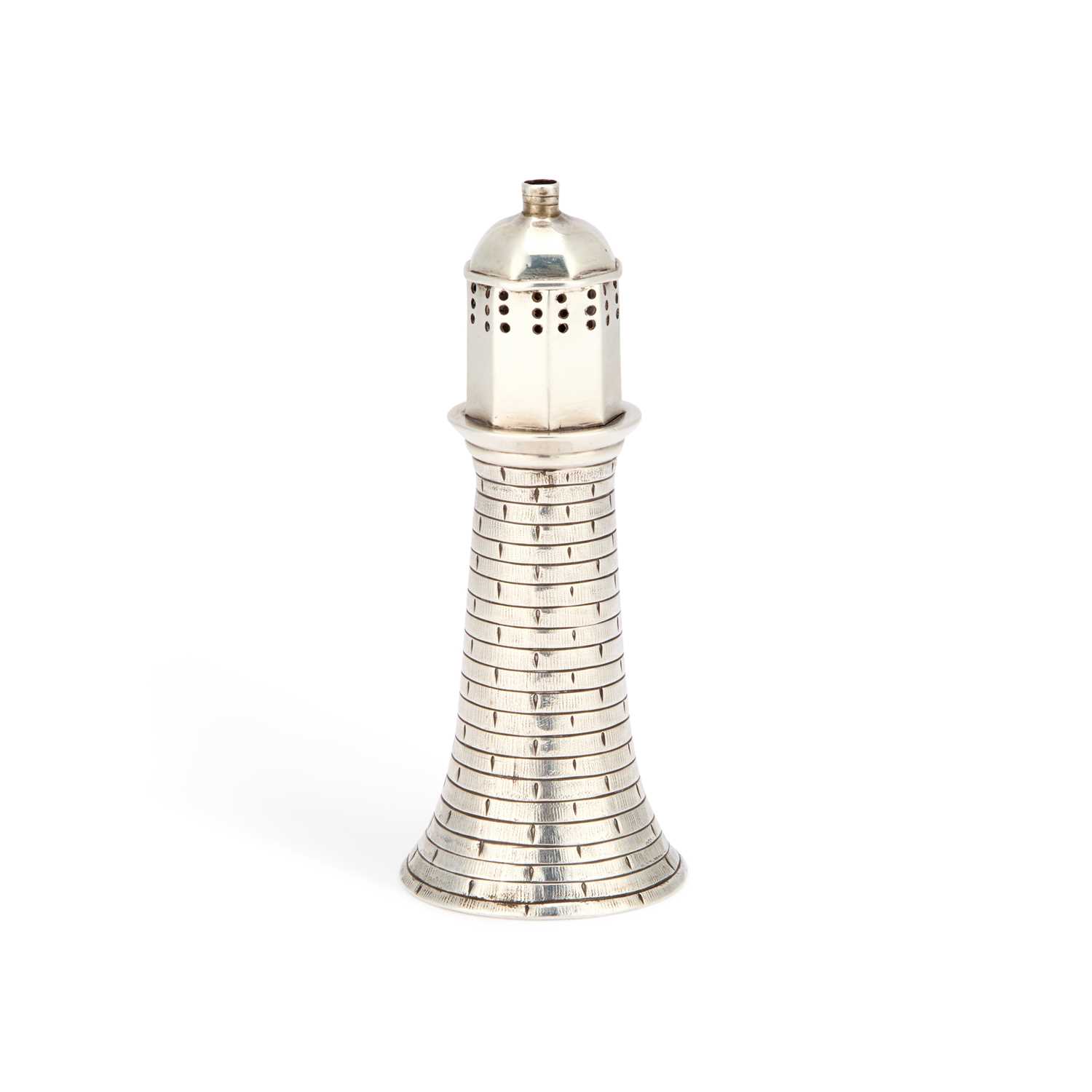 Lot 282 - A RARE VICTORIAN SILVER NOVELTY PEPPER POT