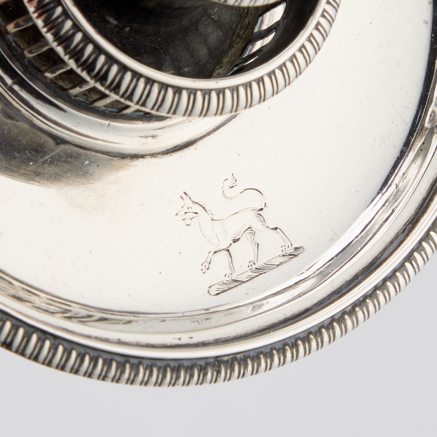 Lot 543 - A GEORGE III SILVER MINIATURE CHAMBERSTICK