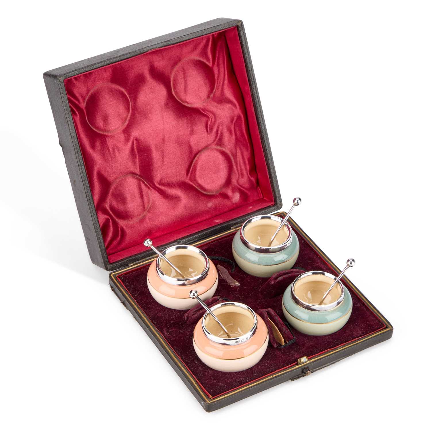 Lot 491 - A SET OF FOUR VICTORIAN SILVER-MOUNTED