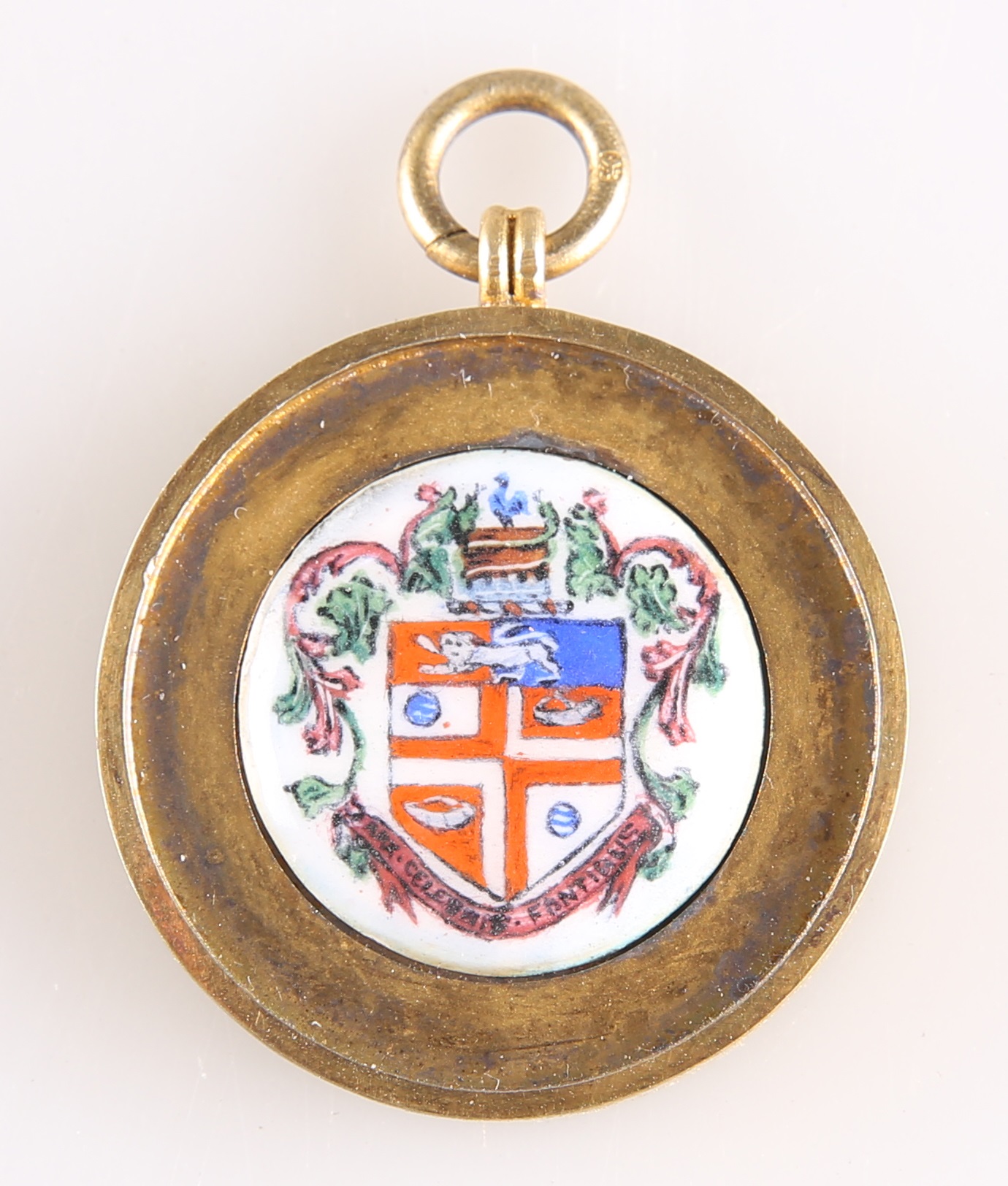 A GEORGE V SILVER-GILT AND ENAMEL 'HARROGATE' FOB