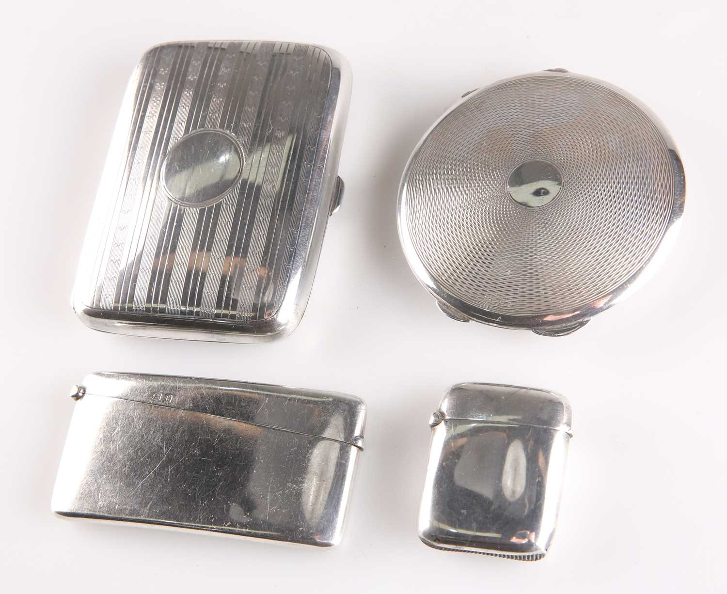 Lot 1105 - A GROUP OF SILVER CASES, VICTORIAN AND