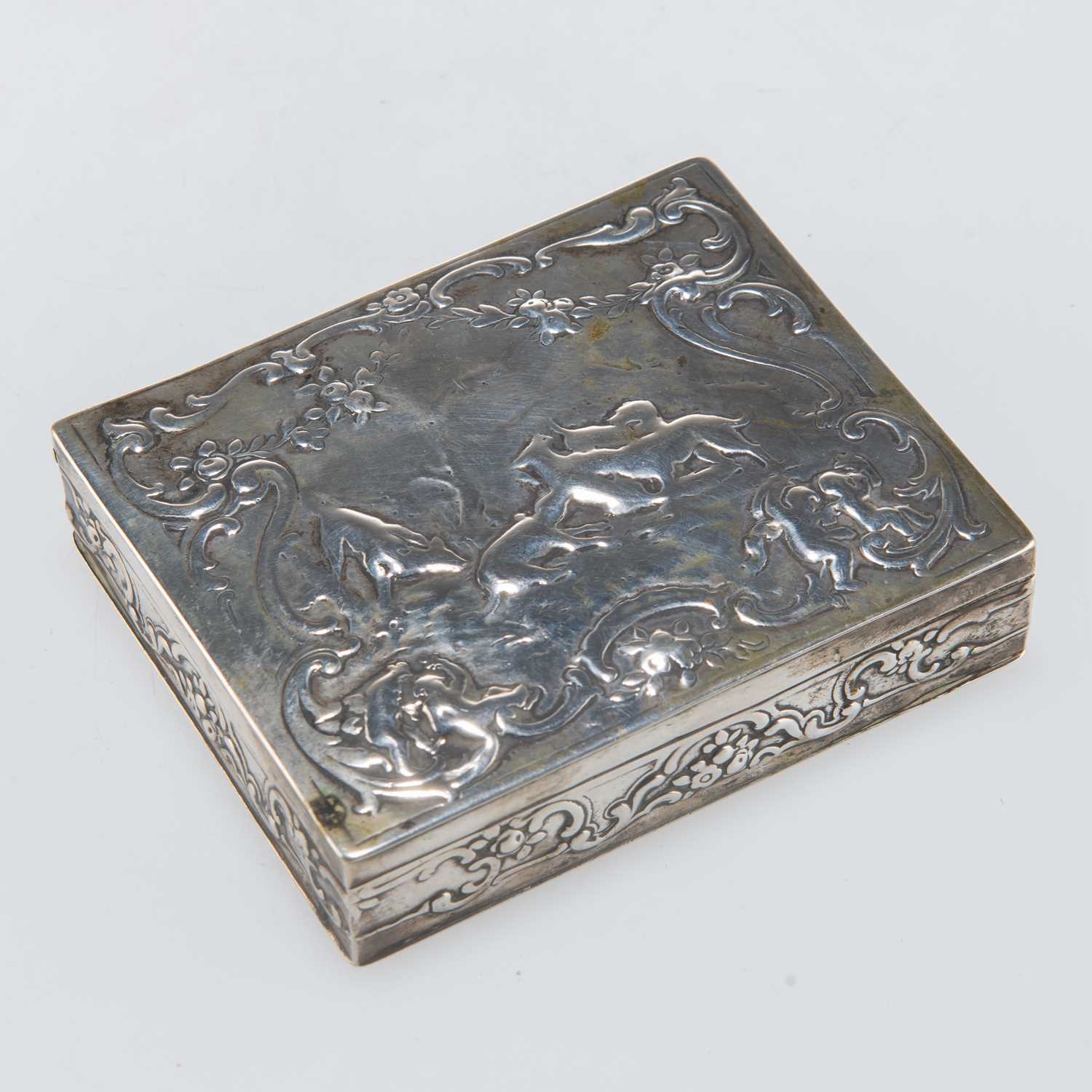 Lot 1159 - A GERMAN SILVER BOX