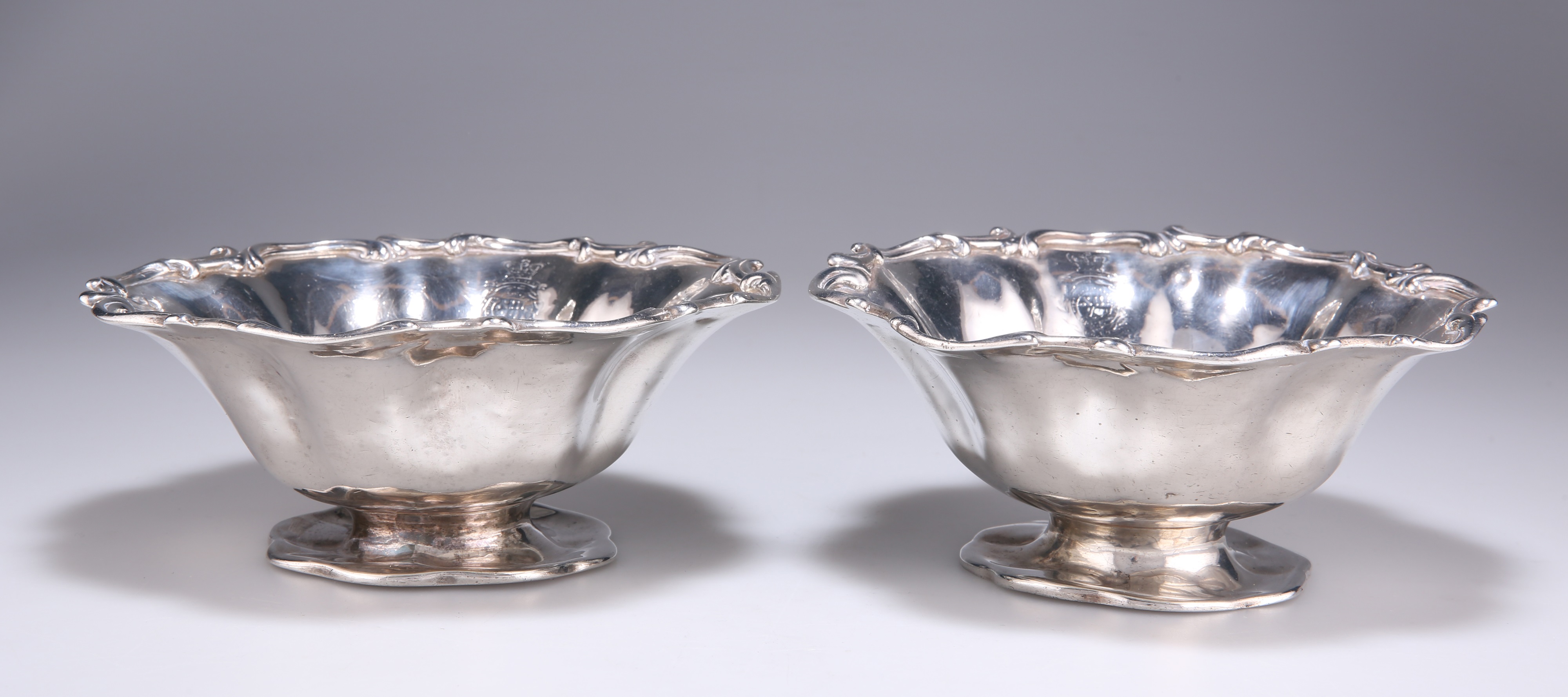Lot 1420 - † A PAIR OF VICTORIAN SILVER BON-BON DISHES