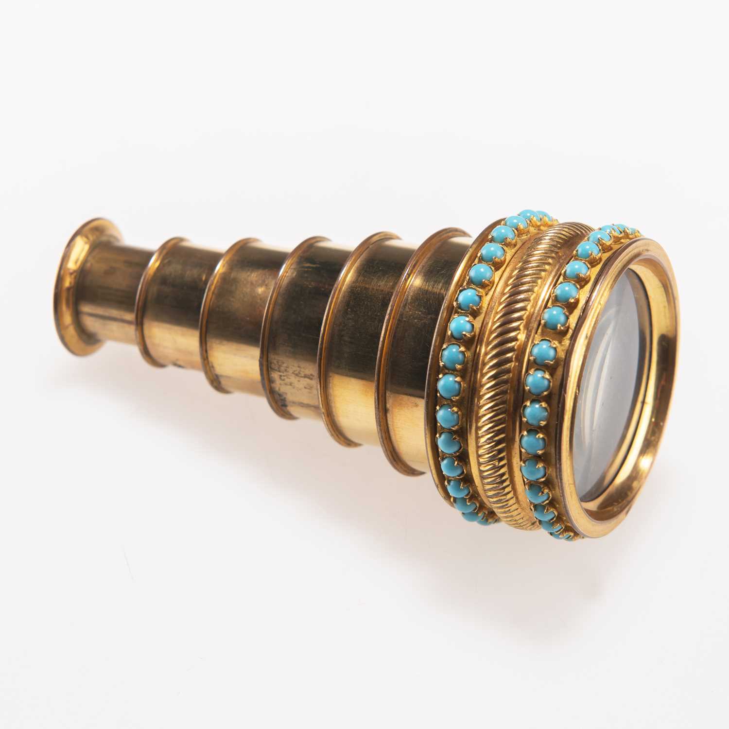 Lot 364 - A VICTORIAN TURQUOISE-SET MONOCLE