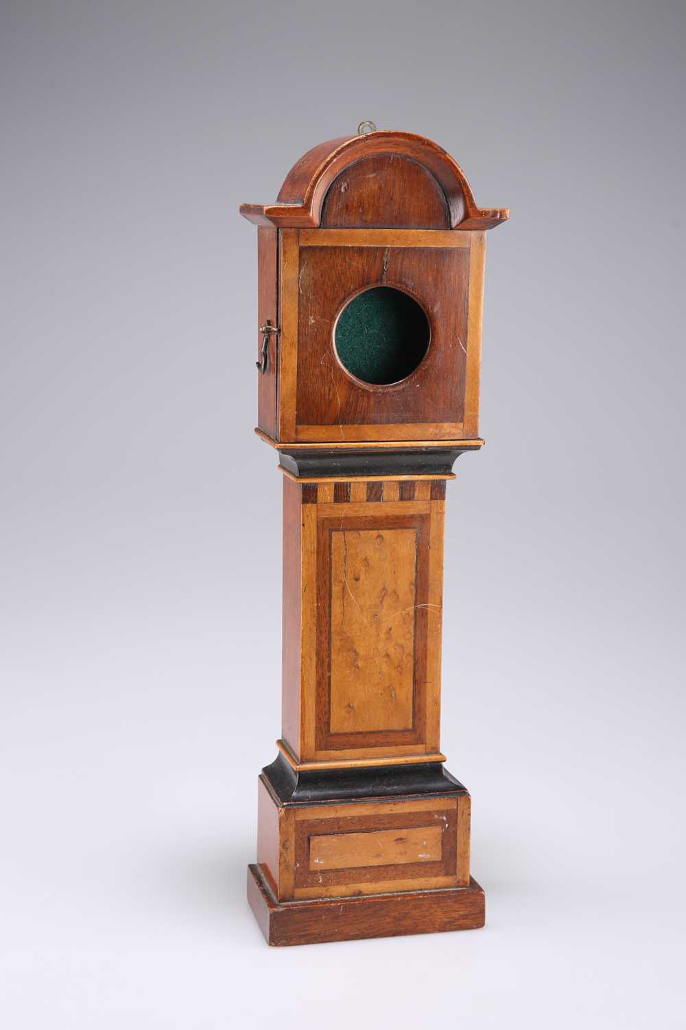 Lot 768 - A 19TH CENTURY MAHOGANY MINIATURE LONGCASE